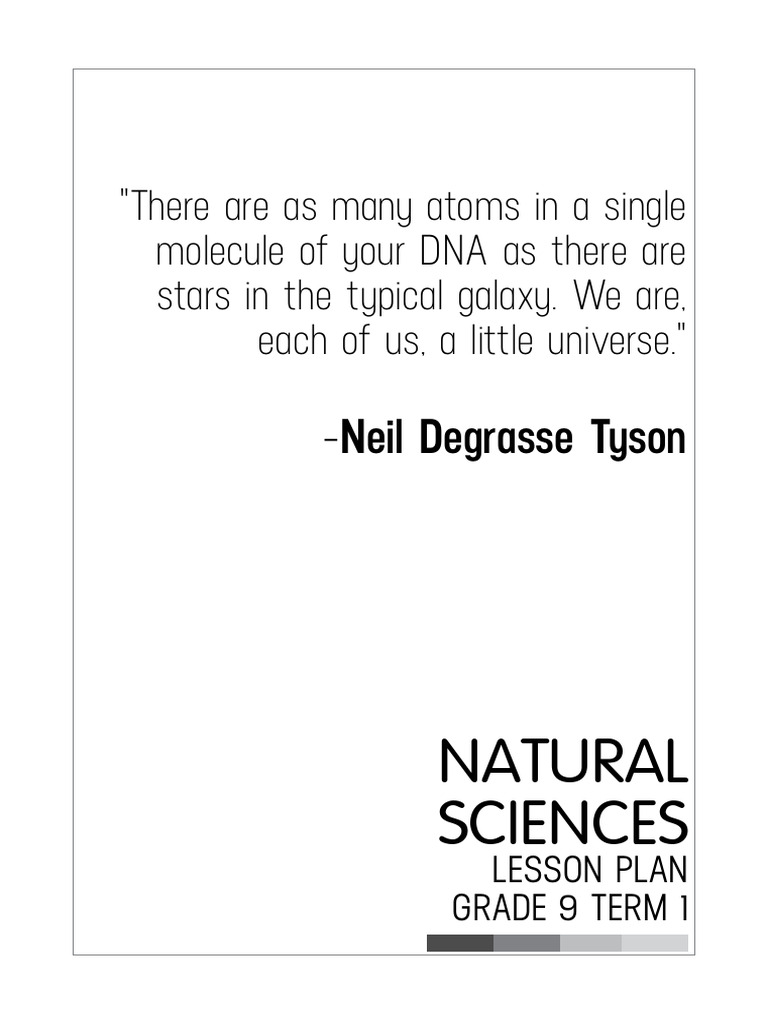 Grade 9 Natural Sciences Lesson Plan | PDF | Cell (Biology) | Organelle