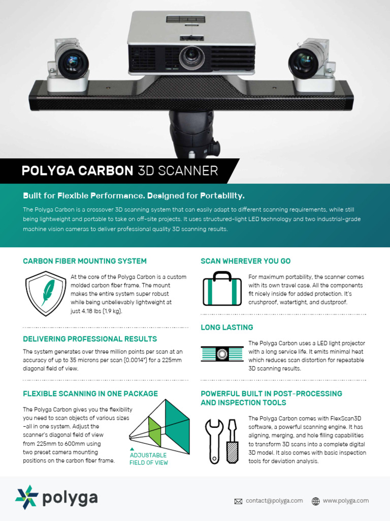 Polyga Carbon Series 3d Scanner | PDF | Image Scanner | Field Of View