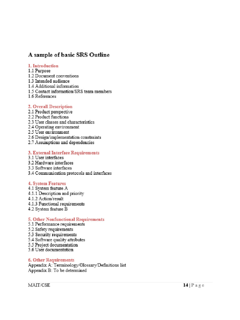SRS Exmaple | PDF