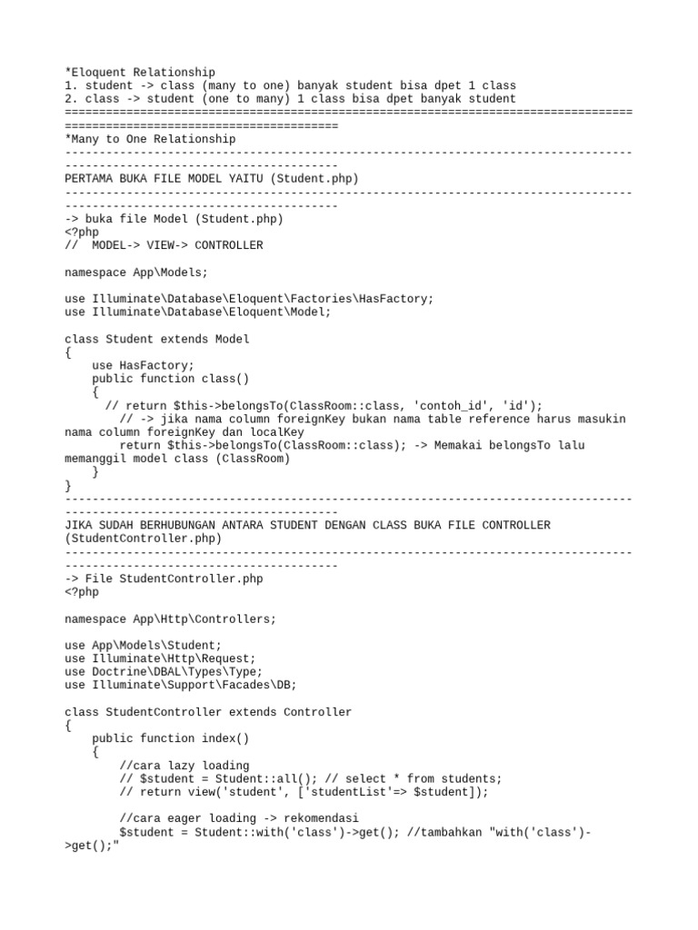 Belajar Laravel 12-Eloquent Relationsip | PDF | Databases | Information Management