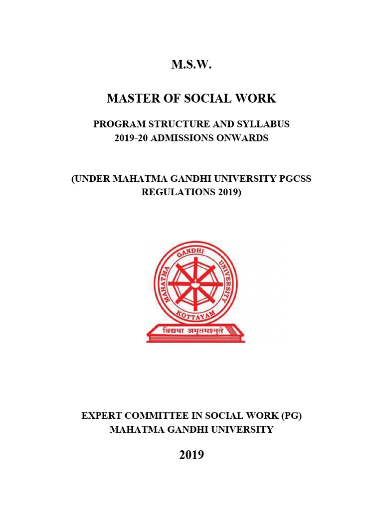 Syllabus New MSW | PDF | Developmental Psychology | Social Work