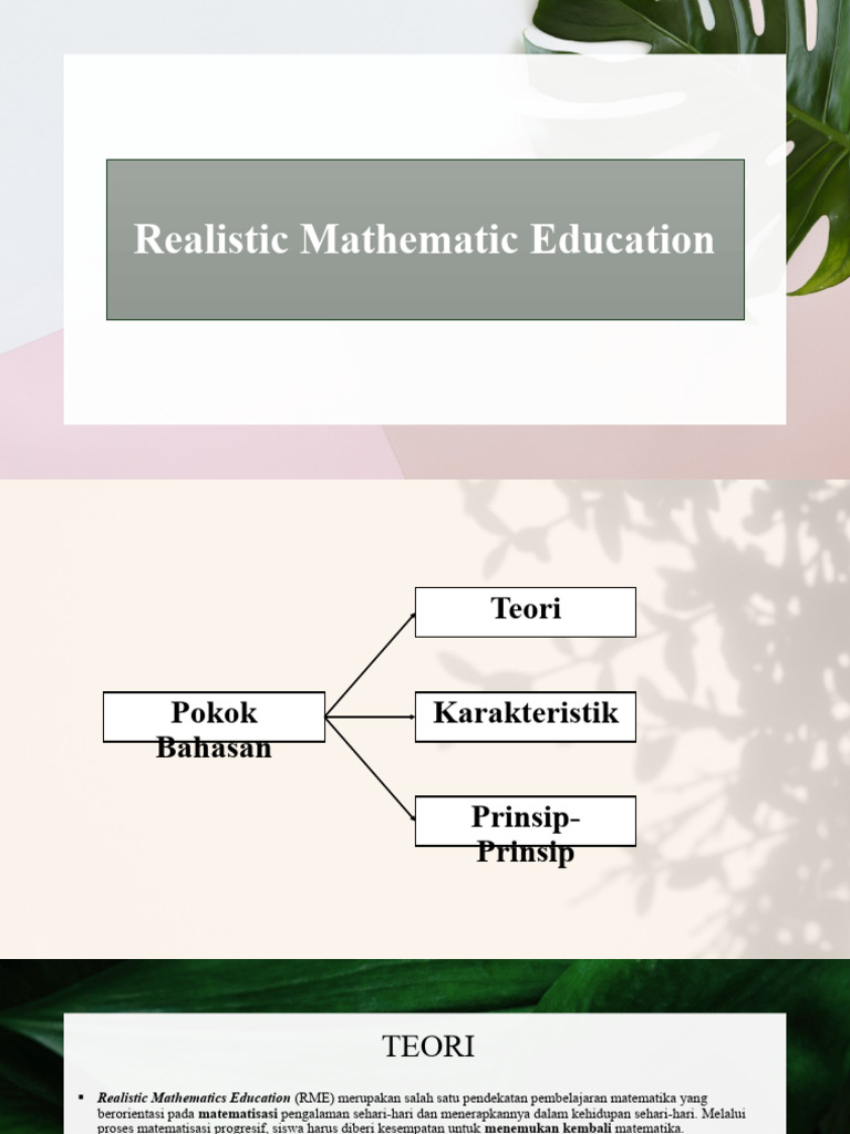 Realistic Mathematic Education Gravemeijer | PDF