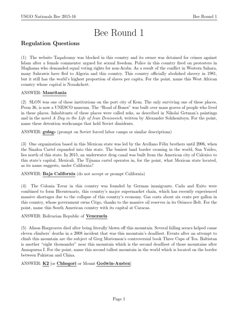 2016-USGO-Varsity-JV-Nationals-Quiz-Bowl-Round-1 | PDF