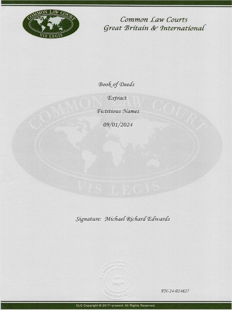 Fictitious Name Registration: Michael Edwards | PDF | Deed | Civil Law ...