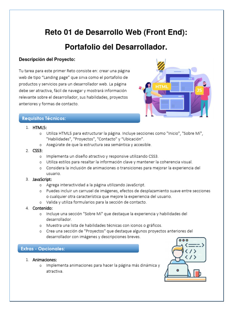 Portafolio Web para Desarrollador Front End | PDF | Red mundial ...