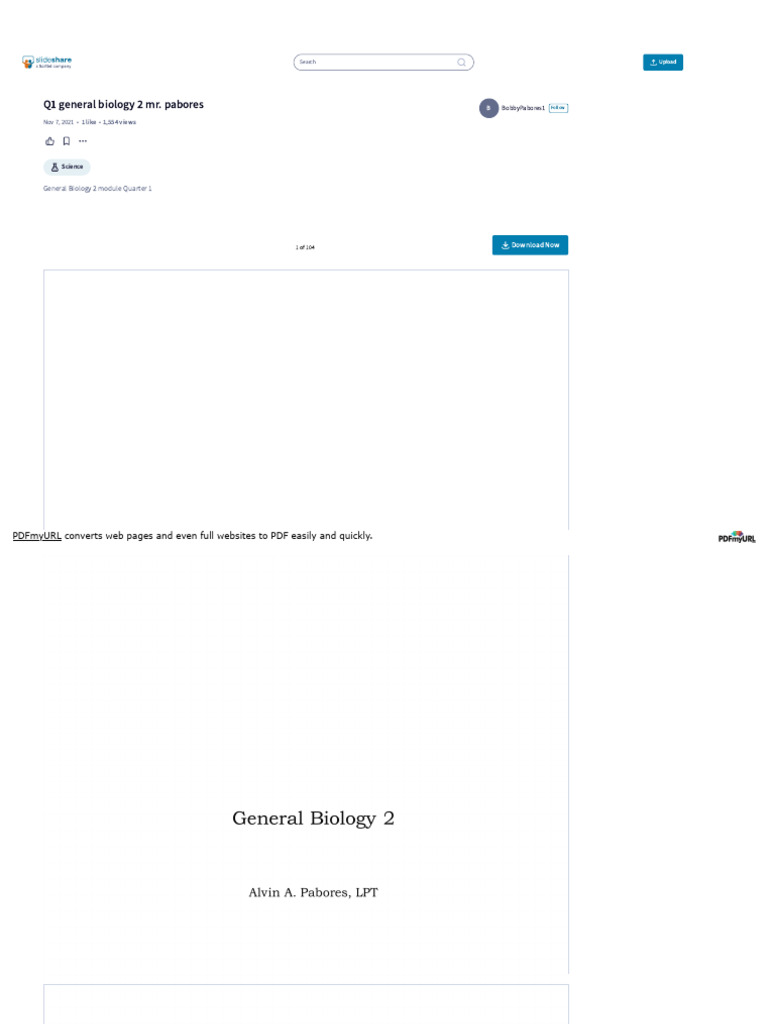WWW Slideshare Net BobbyPabores1 Q1-General-Biology-2-Mr-Pabores From Action Download&slideshow ...