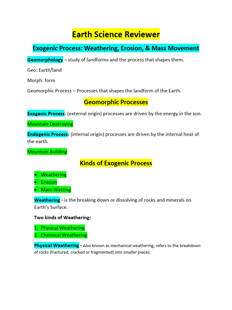 Earth Science Reviewer | PDF