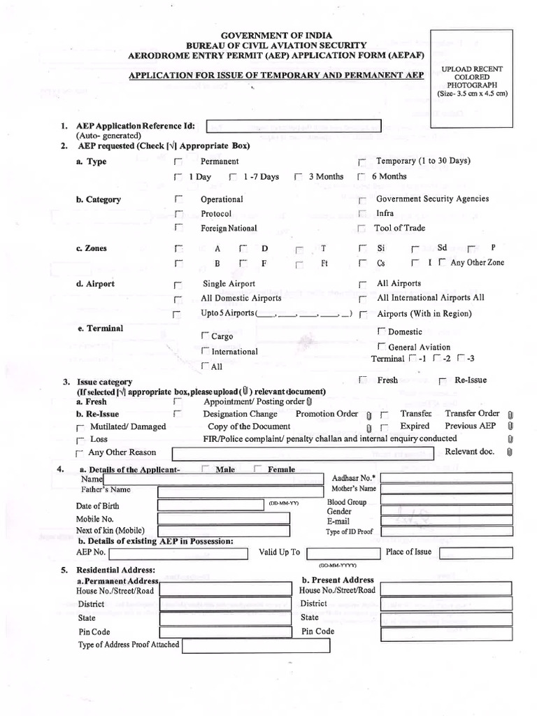 Blank Aep Form With Sign | PDF