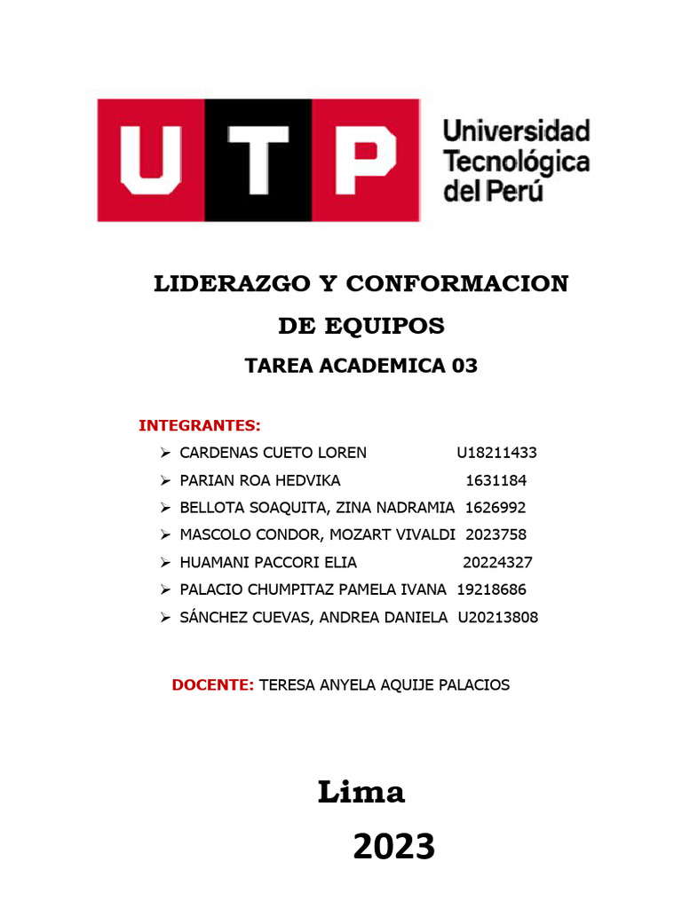 TA3 de Liderazgo | PDF | Negociación | Business