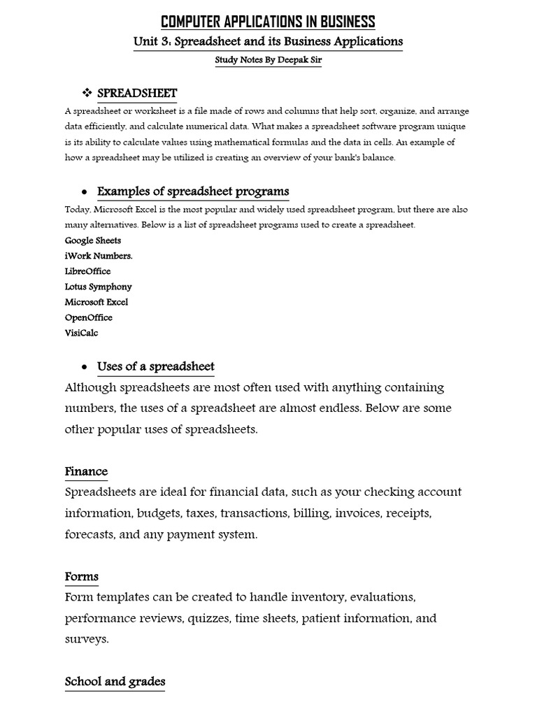 Computer Applications in Business | PDF | Spreadsheet | Net Present Value