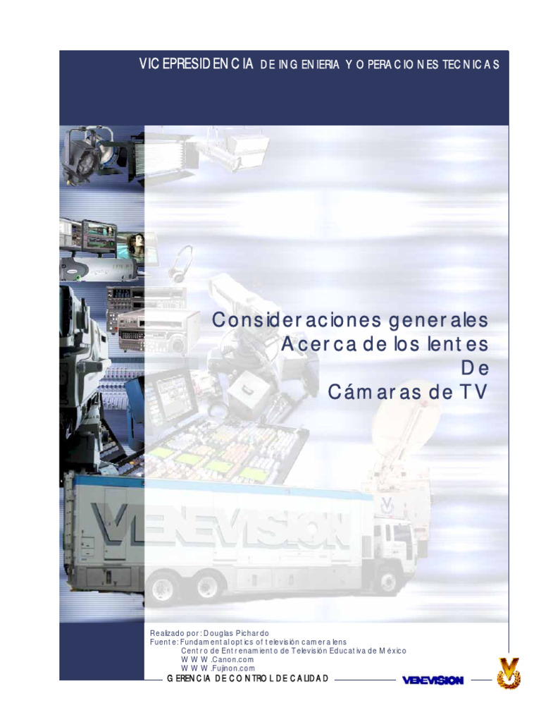Lentes de Cámaras de TV: Guía Técnica | PDF | Óptica | Lentes de aumento