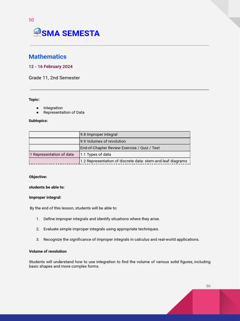 LP G11 - 12-16 - Integration and Stem Leaf Diagram PDF | PDF | Integral ...