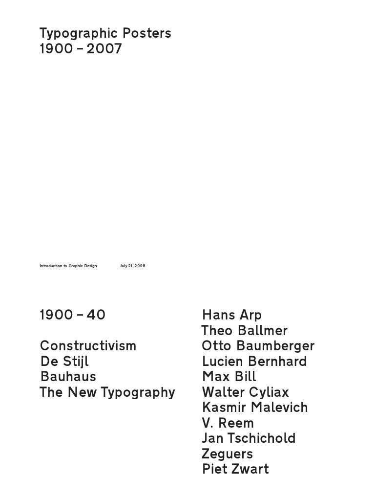 Evolution of Typographic Posters | PDF | Modern Art | Modernism