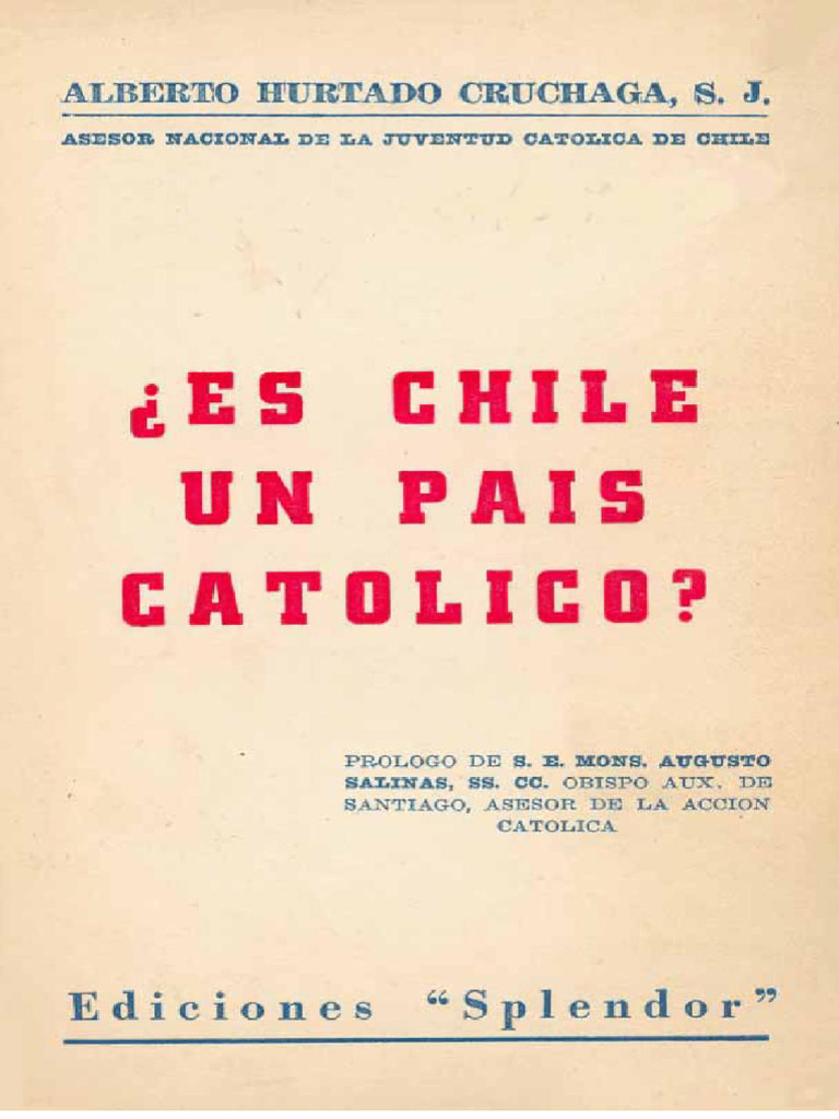 ¿Es Chile Un País Católico_ - Alberto Hurtado Cruchaga, S. J | PDF