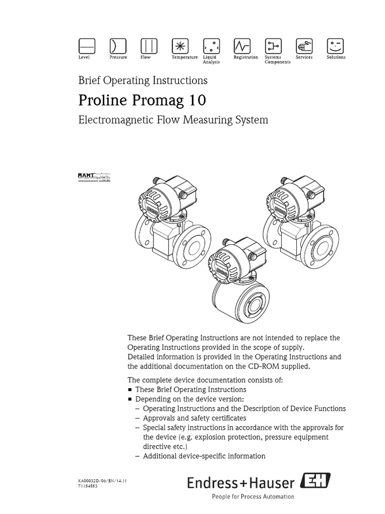 Ka00032den - 1411 Soil Soil Promag 10 | PDF | Pipe (Fluid Conveyance ...