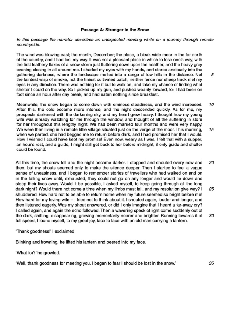 EL Question Paper | PDF | Narration