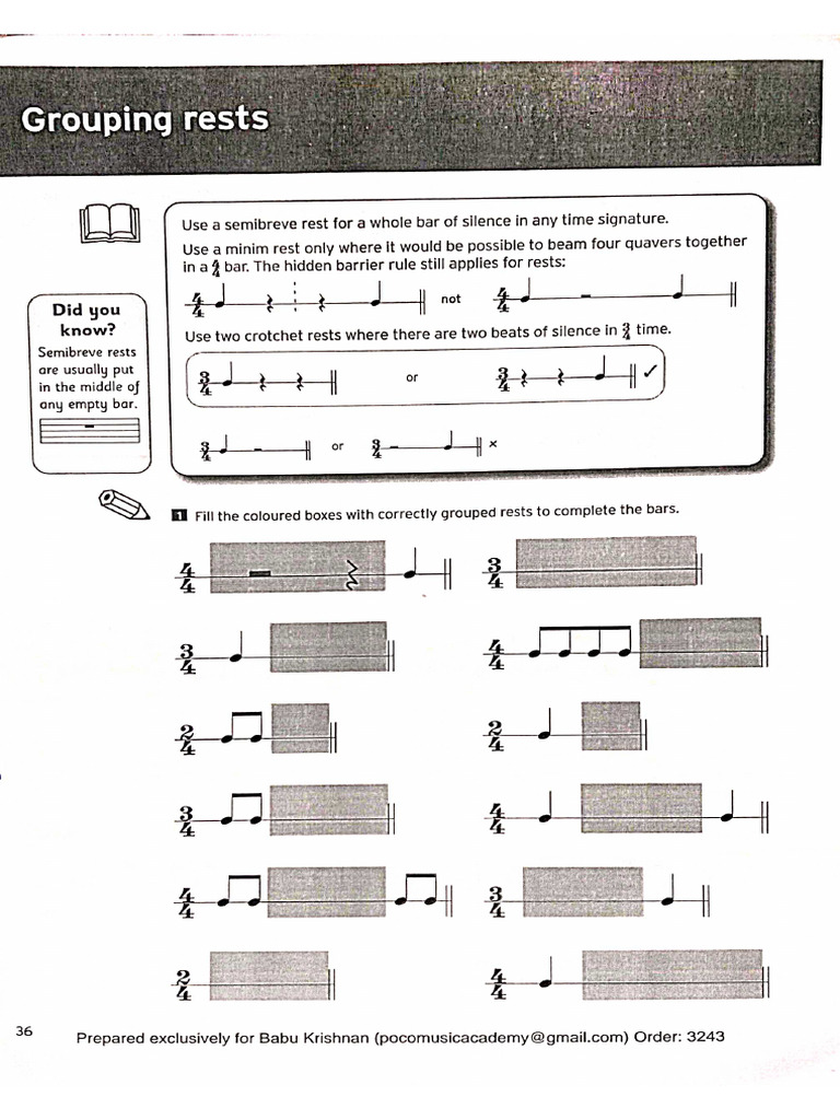 Grouping Rests | PDF