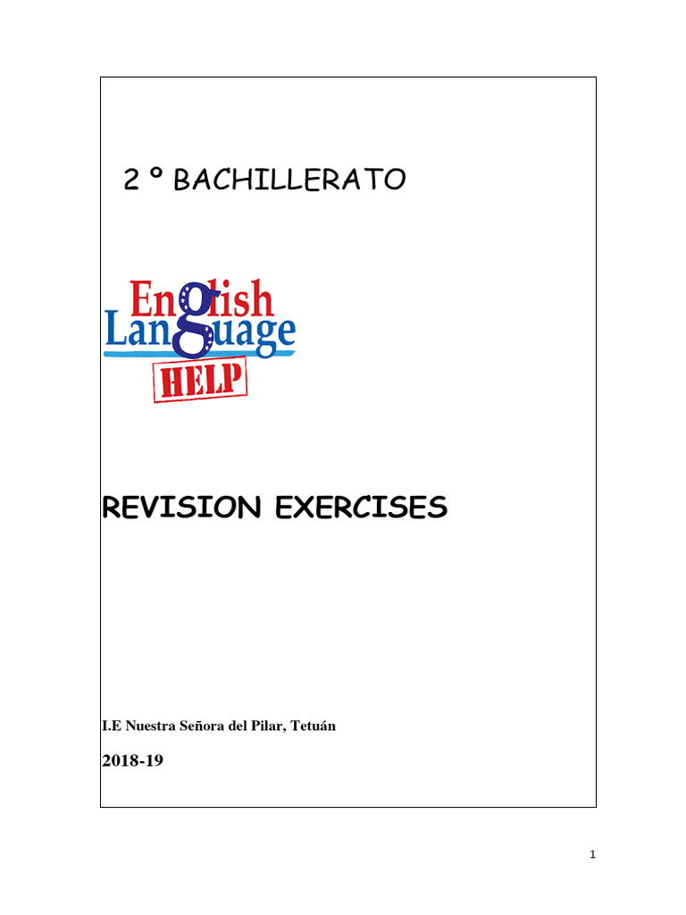 Tareas Ingles Bach2EJERCICIOS | PDF