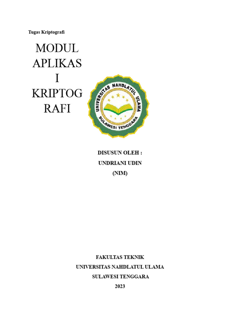 Tugas Modul Kriptografi | PDF