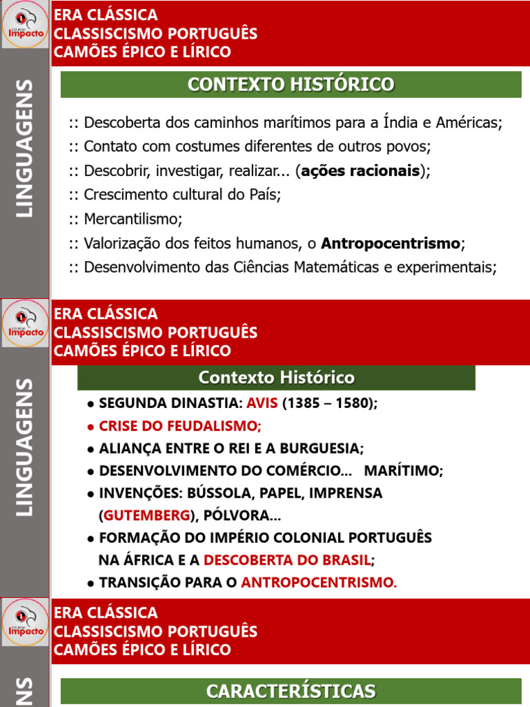 Aula Literatura - Classicismo - Prof. Geraldo M Junior | PDF