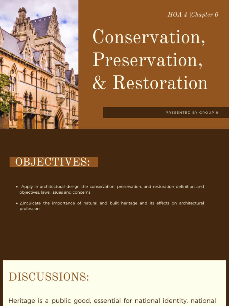 Conservation, Preservation, and Restoration 11 | PDF | Cultural Heritage