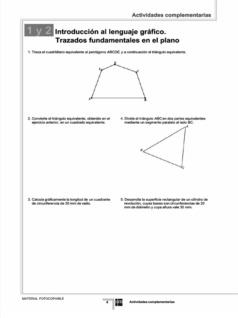 Actividades Complementarias 2 Bachillerato Dibujo Tecnicopdf | PDF | Triángulo | Elipse