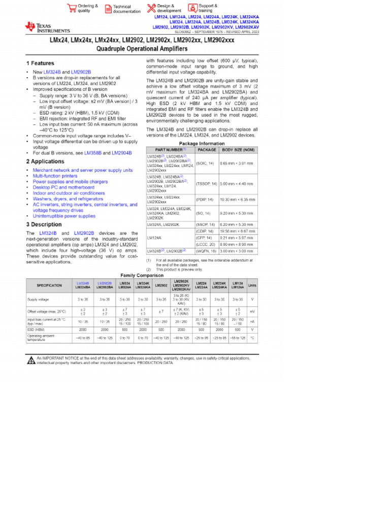 LM324 PDF, LM324 Description, LM324 Datasheet, LM324 View ...