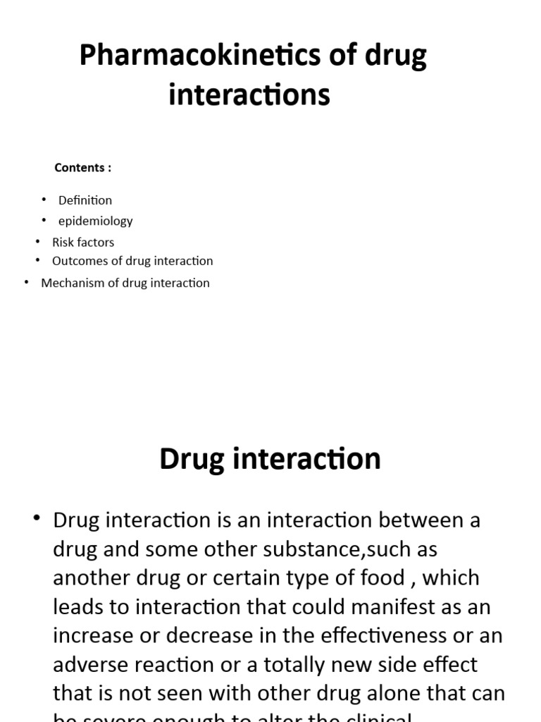 Pharmacokinetics of Drug Interactions | PDF | Pharmacology | Pharmacokinetics