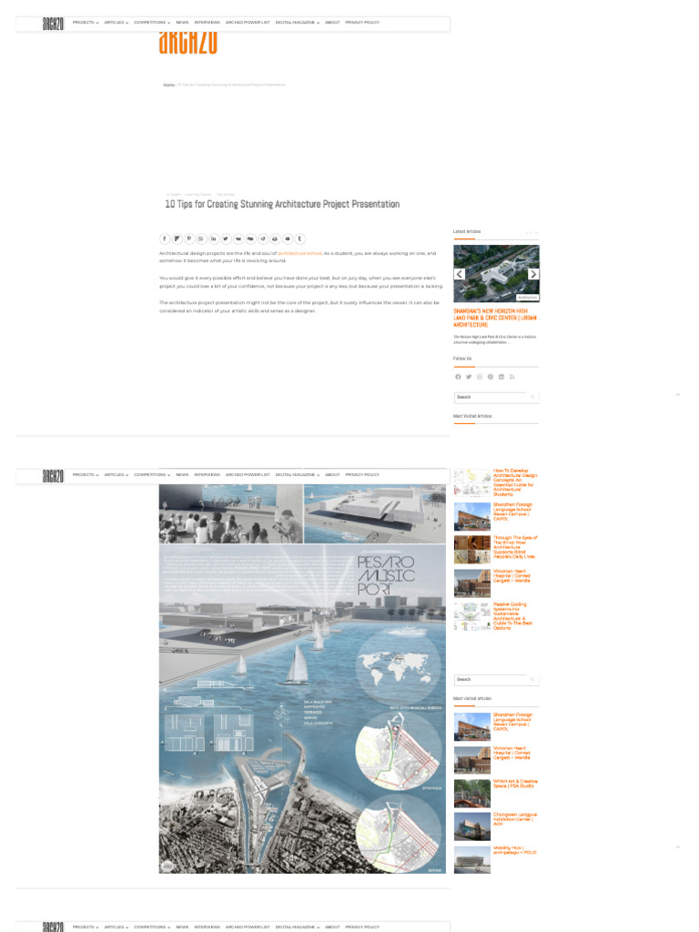10 Tips For Creating Stunning Architecture Project Presentation Pdf Drawing Color 