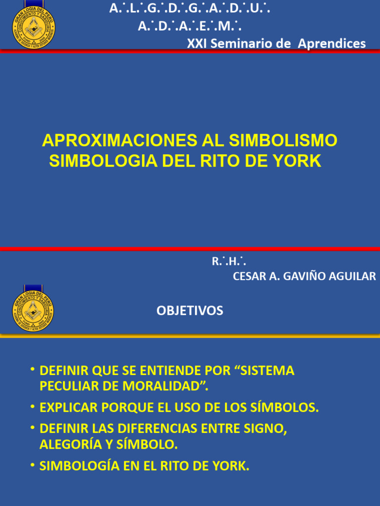 Simbolismo Rito York | PDF | Masonería | Los símbolos