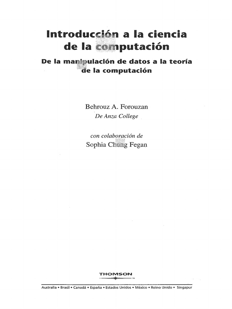 Introducción A La Ciencia de La Computacion Cap 1 - 4 Impresion | PDF