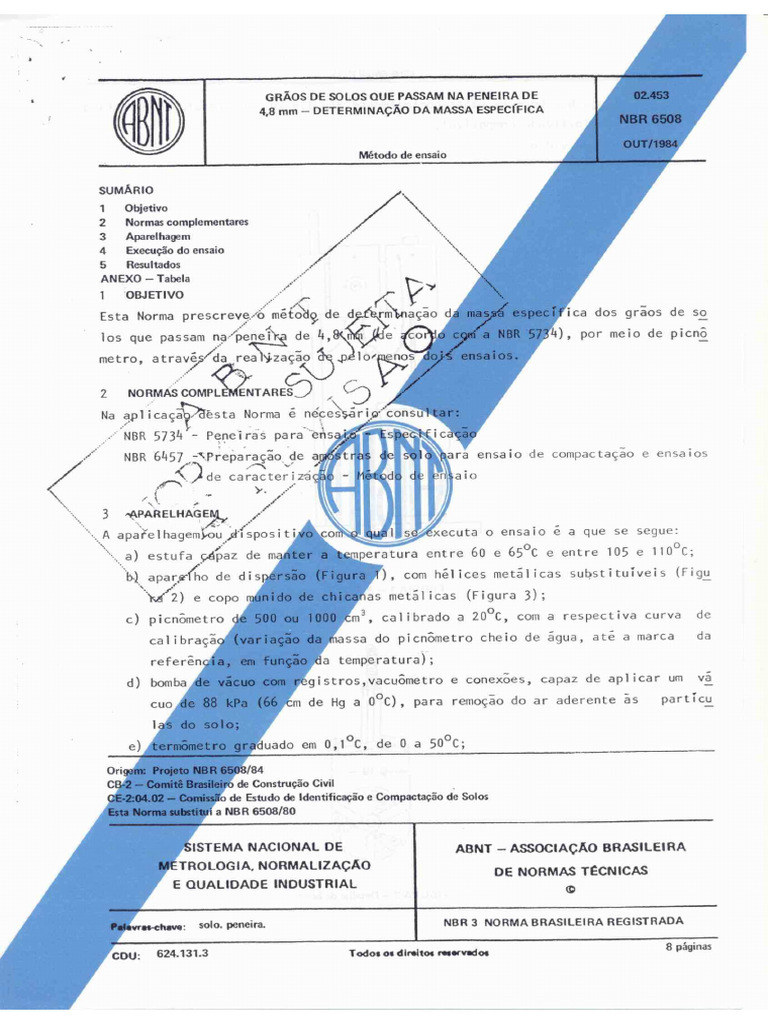 NBR 6508 - Massa Especifica Dos Graos | PDF