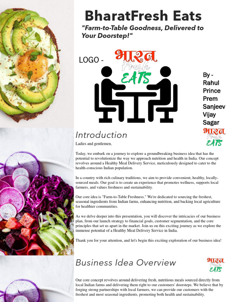 BharatFresh Eats | PDF | Meal | Restaurants