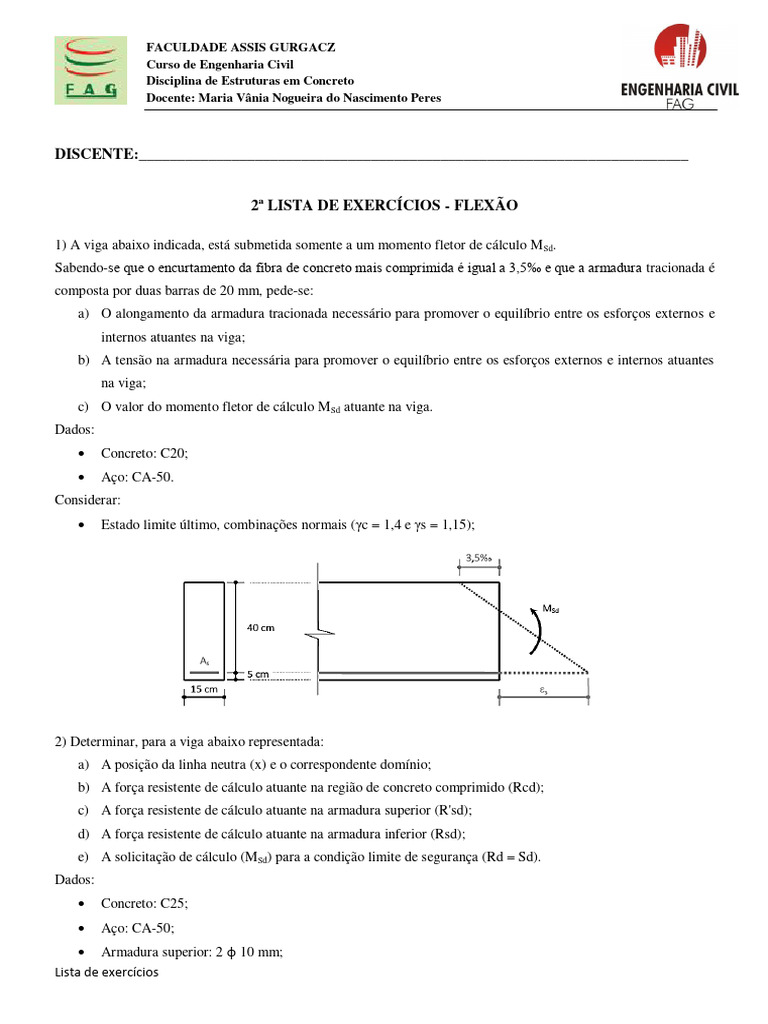 Cálculo da Linha Neutra em Vigas | PDF | Flexão (Física) | Concreto