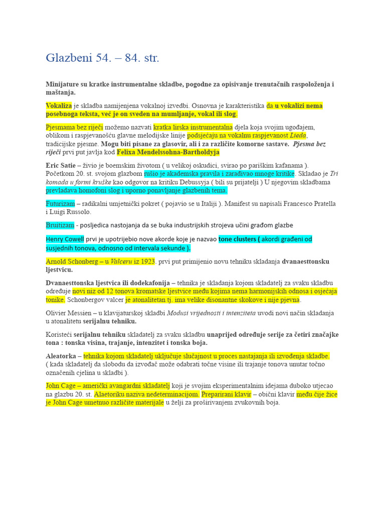 Glazbeni Pdf