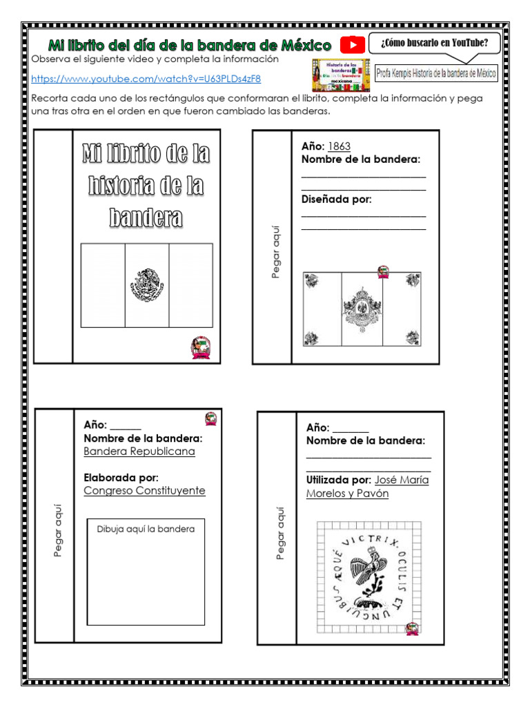 Mi Librito Del Día de La Bandera de México | PDF | México | Bandera