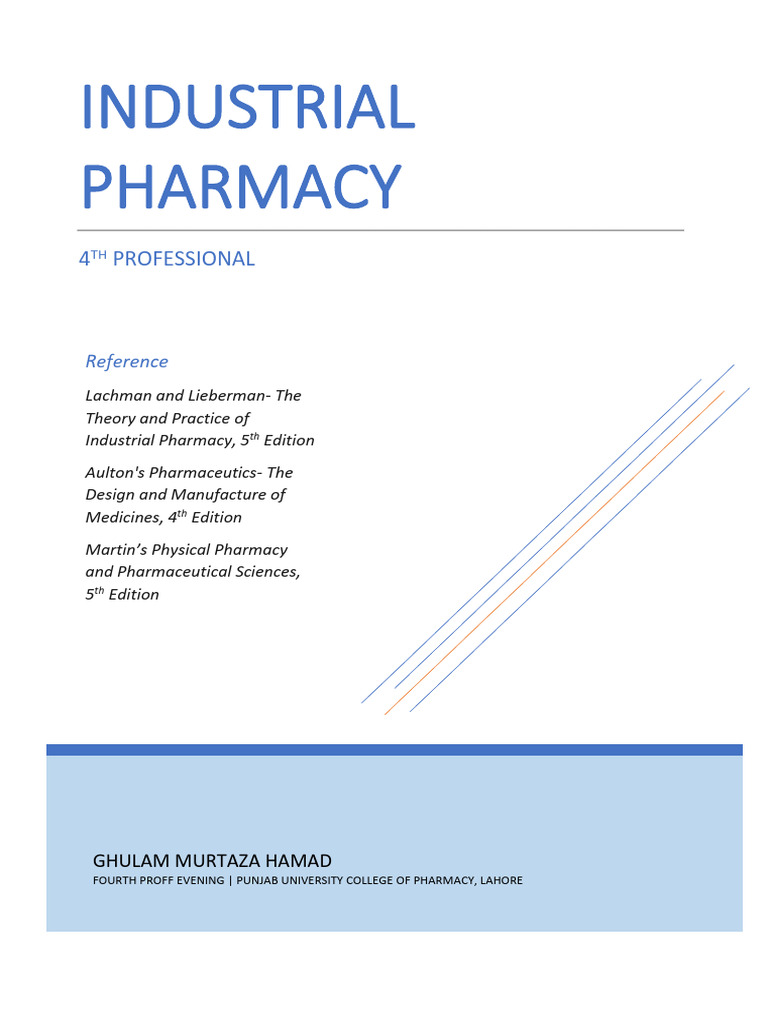 GM Notes Industrial Pharmacy | PDF
