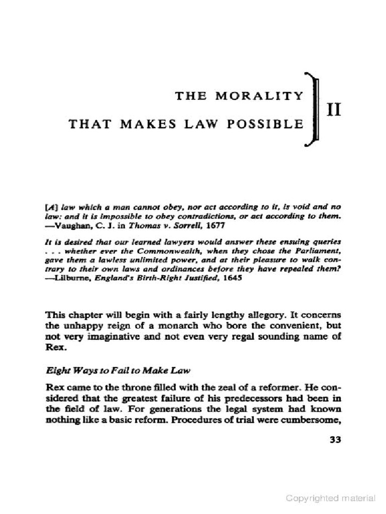 Fuller's Principles of Law Explained | PDF