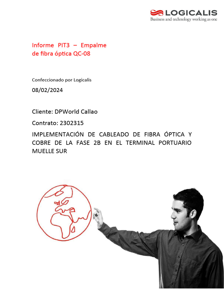 Informe Pit3 Dpworld | PDF | Fibra óptica | Componentes eléctricos