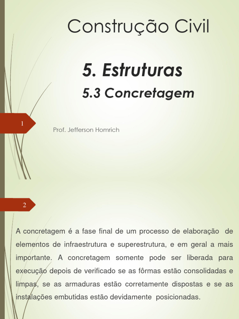 Aula 08 Concreto Pdf Casa E Jardim