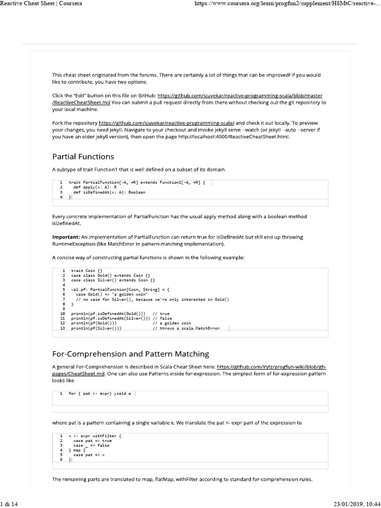 Reactive Cheatsheet | PDF | Teaching Methods & Materials