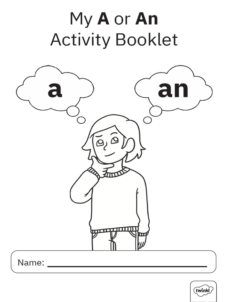 Using A or An Activity Booklet PDF | PDF