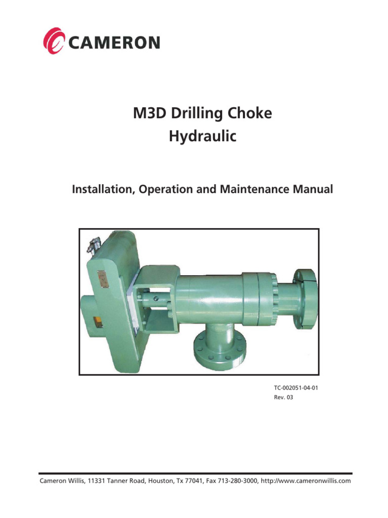M3D Drilling Choke TC-002051-04-01 | PDF | Technology & Engineering