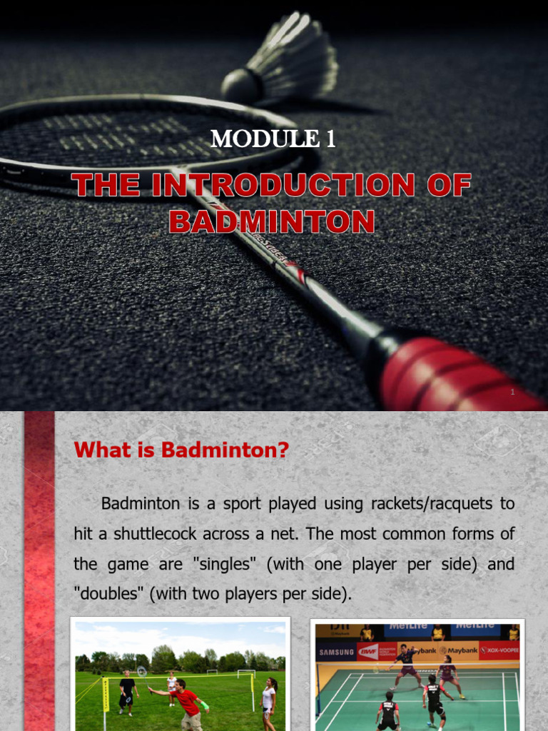 PE2 Module 1 Introduction of Badminton 1 | PDF | Sports & Recreation ...