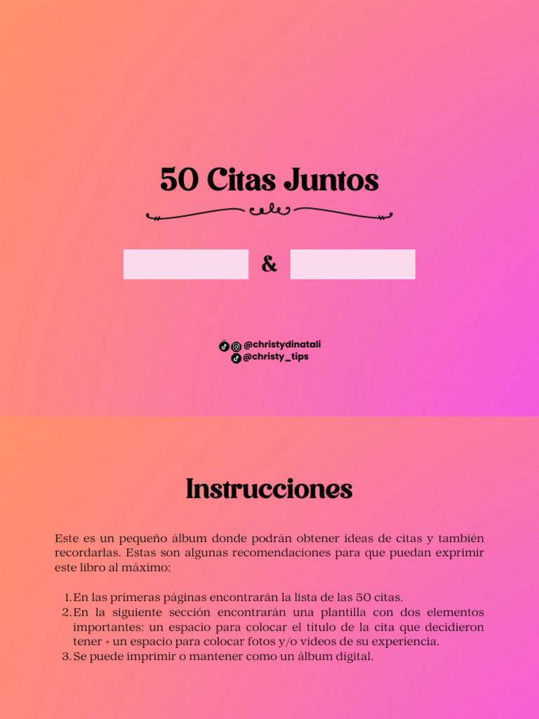 50 Ideas de Citas para Parejas | PDF