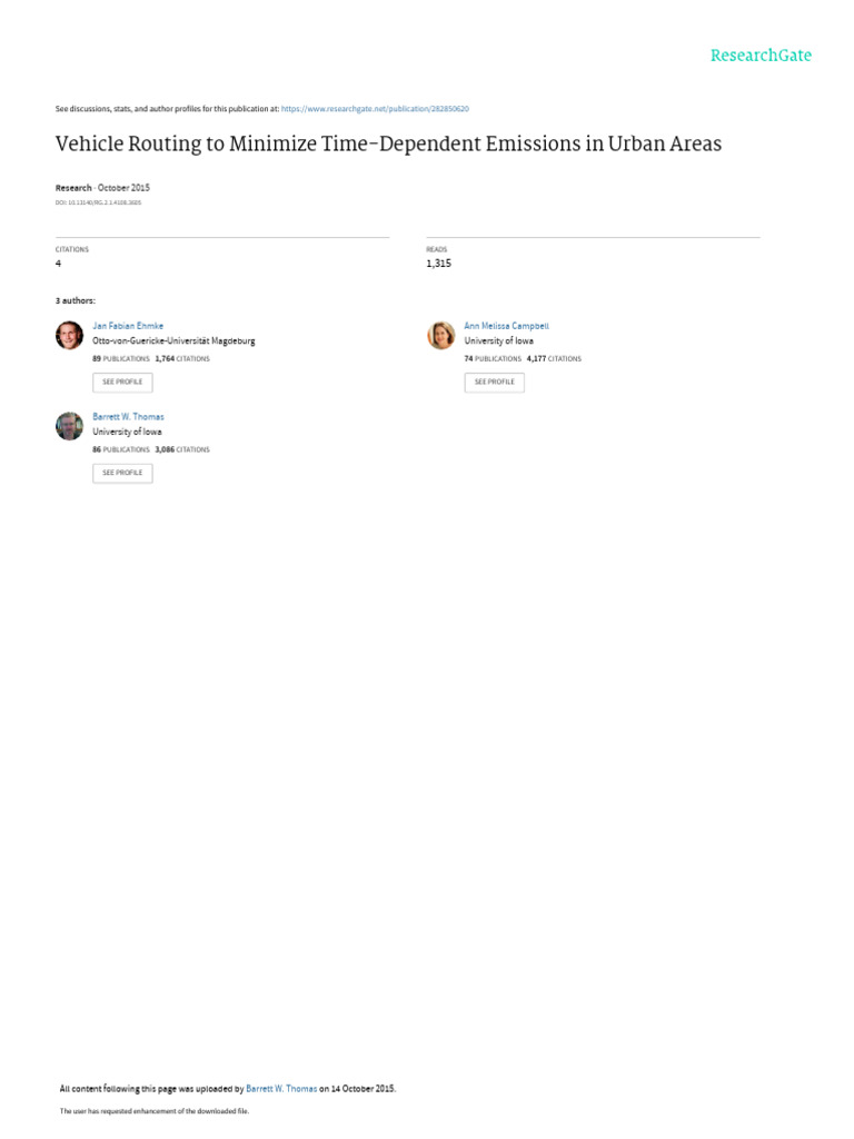 Emission VRP Rev2 1 | PDF | Routing | Applied Mathematics