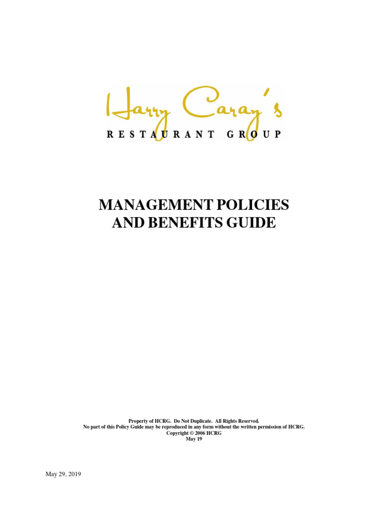Manager Handbook | PDF | Overtime | Employment