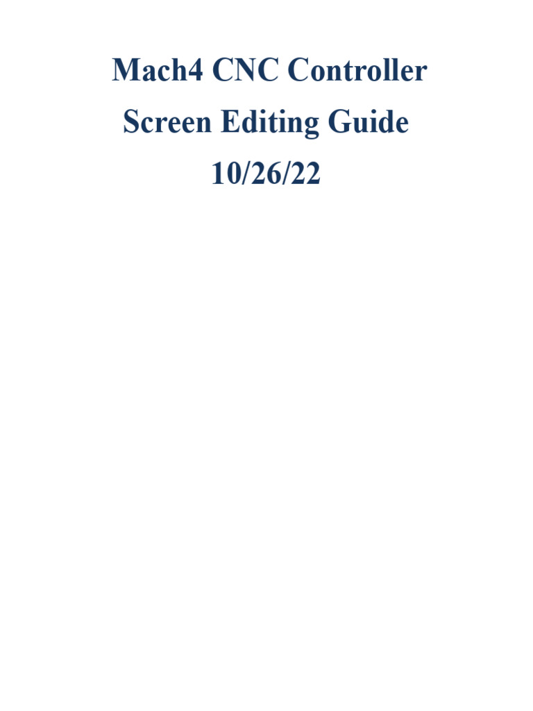Mach4 Screen Editor | PDF | Programmable Logic Controller | Menu (Computing)