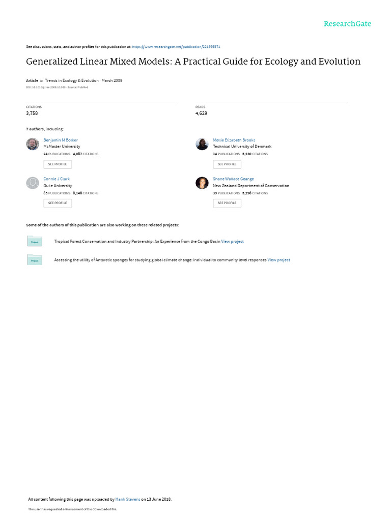 Generalized Linear Mixed Models | PDF | Statistics | Akaike Information ...