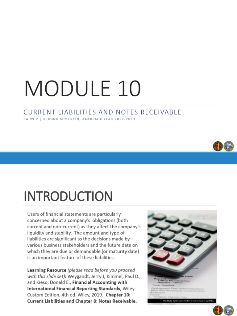 Module 10 - Current Liabilities Module Notes | PDF | Payroll Tax ...